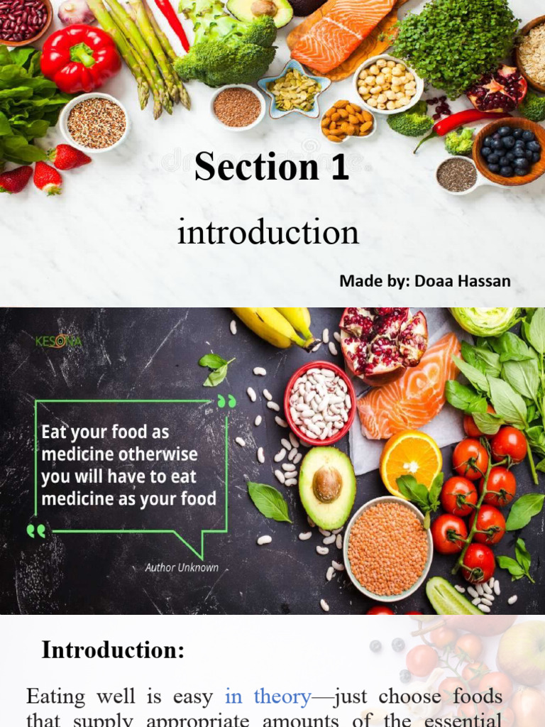 Nutririon Sec1 NEW Final | PDF | Nutrients | Food Energy