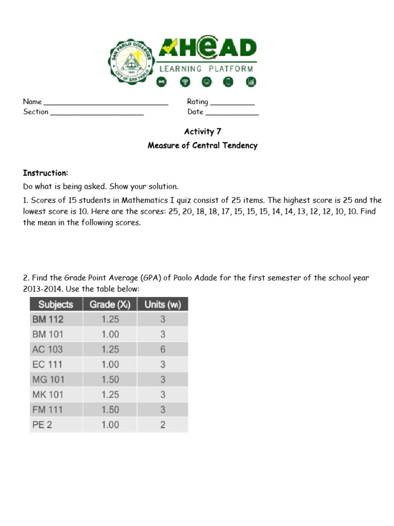 MMW Activity 7 | PDF
