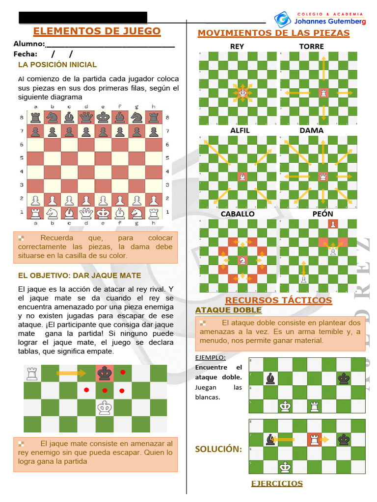 Clase 01-06 Ajedrez | PDF | Ajedrez | Aperturas de ajedrez