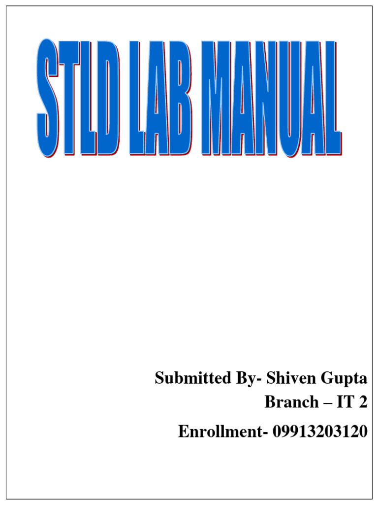 99 SG STLD Lab | PDF | Logic Gate | Electronic Circuits
