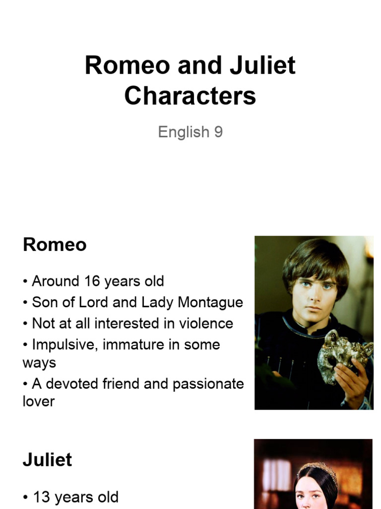 Romeo and Juliet Characters | PDF