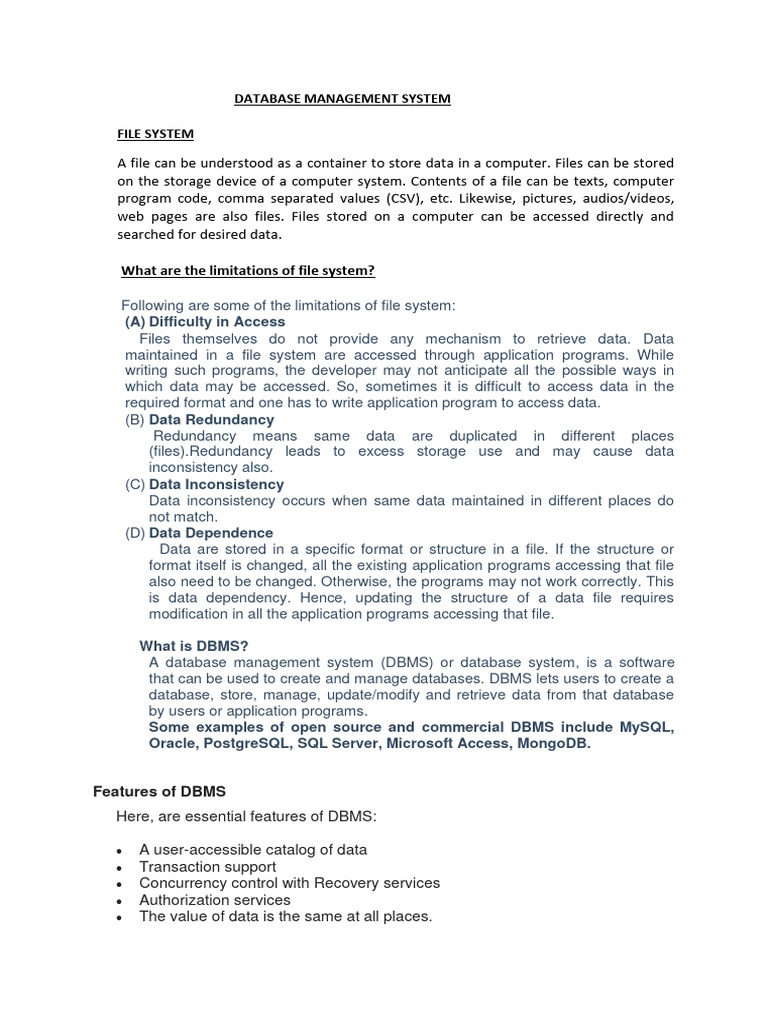 DATABASE MANAGEMENT SYSTEM Class Xi Unit 2 Exam | Download Free PDF | Relational Model ...