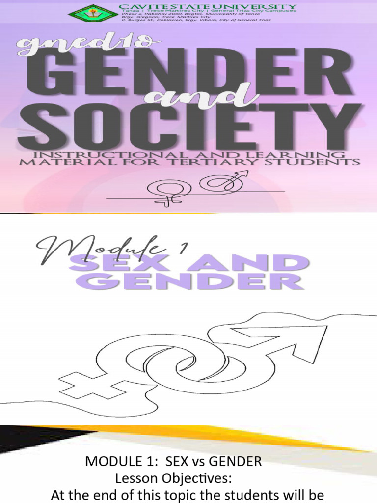 GAS Module 1 Sex and Gender | PDF | Gender | Gender Studies