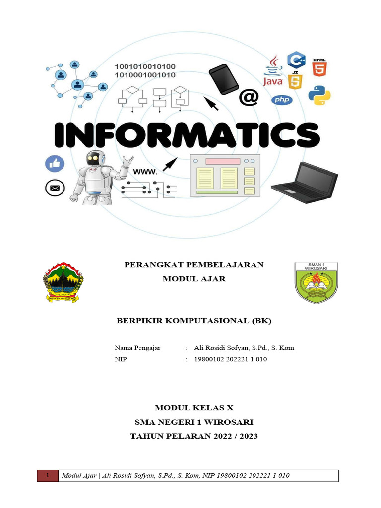 Modul Ajar Ganjil 1. BK Ali Rosidi Sofyan, S.PD., S.kom (Adhiwiyata Dan Berdiferensiasi) | PDF ...