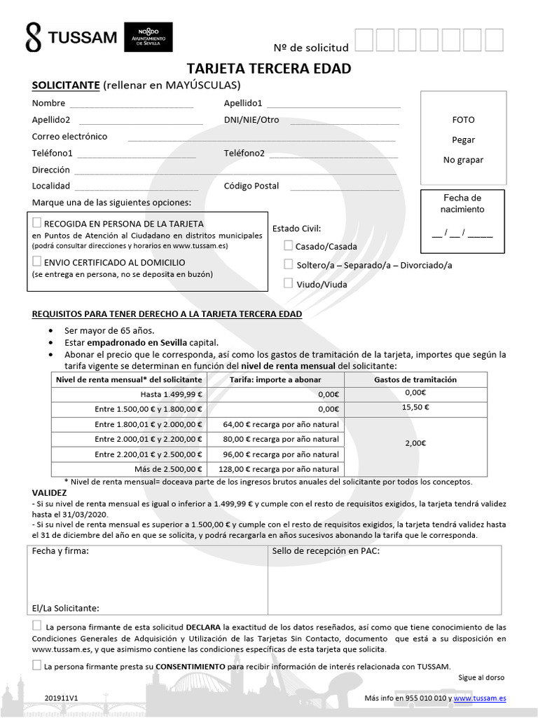 201911v1tarjeta Tercera Edad | PDF | Gobierno
