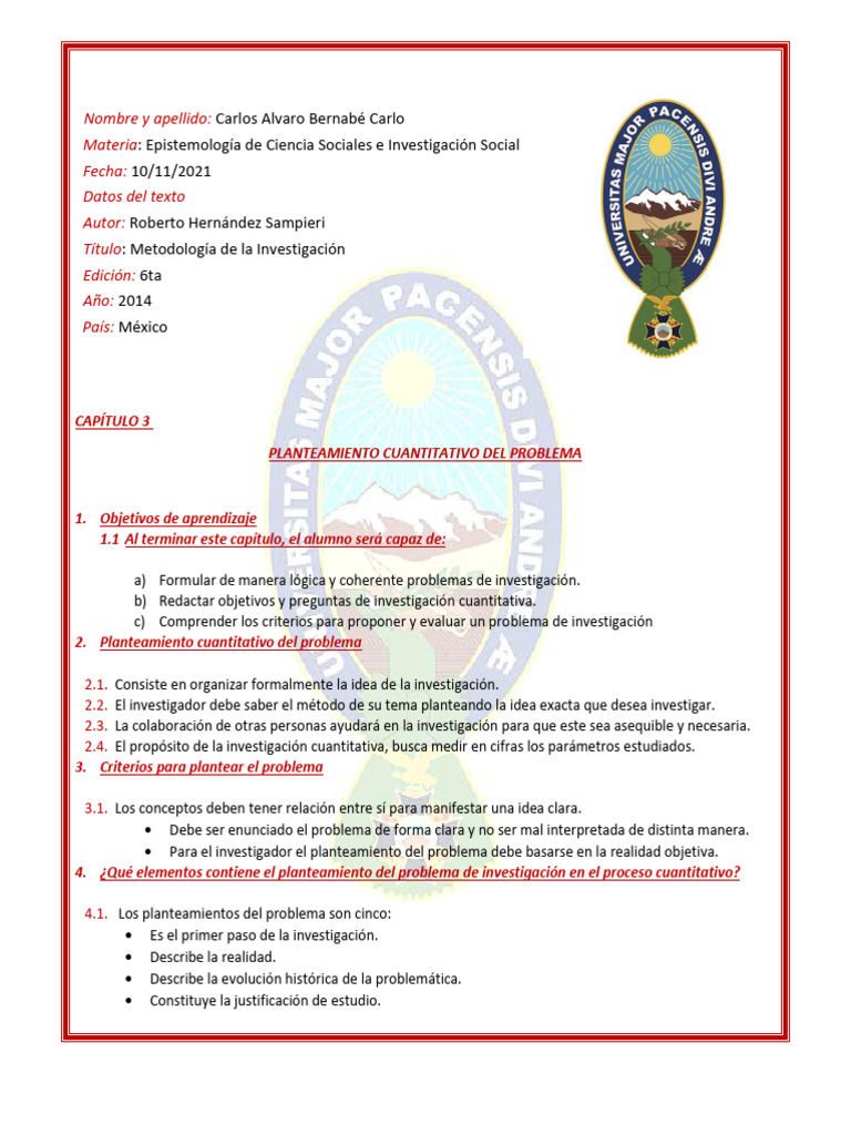 Esquema Capitulo 3 Episte | PDF | Investigación cuantitativa | Conocimiento