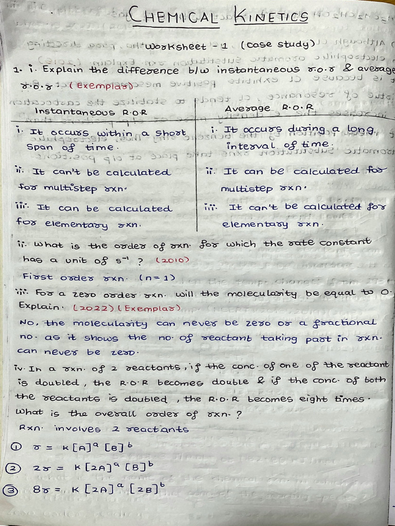 Chemical Kinetics | PDF