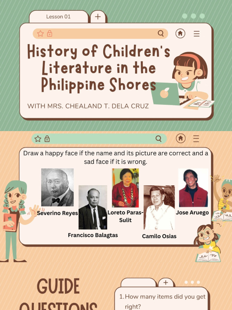 Lesson 4 - History of Childrens Literature From The Philippine Shores | PDF