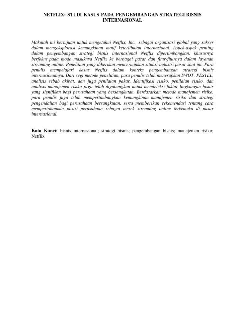 Case Study Netflix | PDF