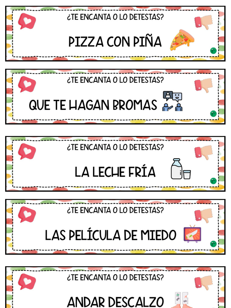 Tarjetas Conversacion Expresion Oral | PDF