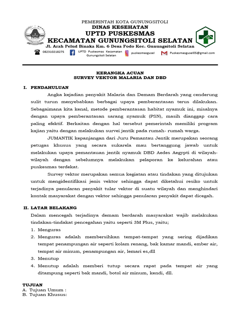 KAK - Survey Fektor Malaria | PDF