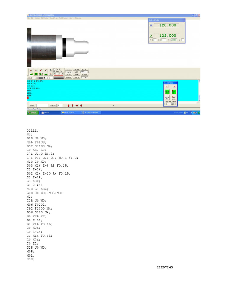 CNC Machining Program Example | PDF