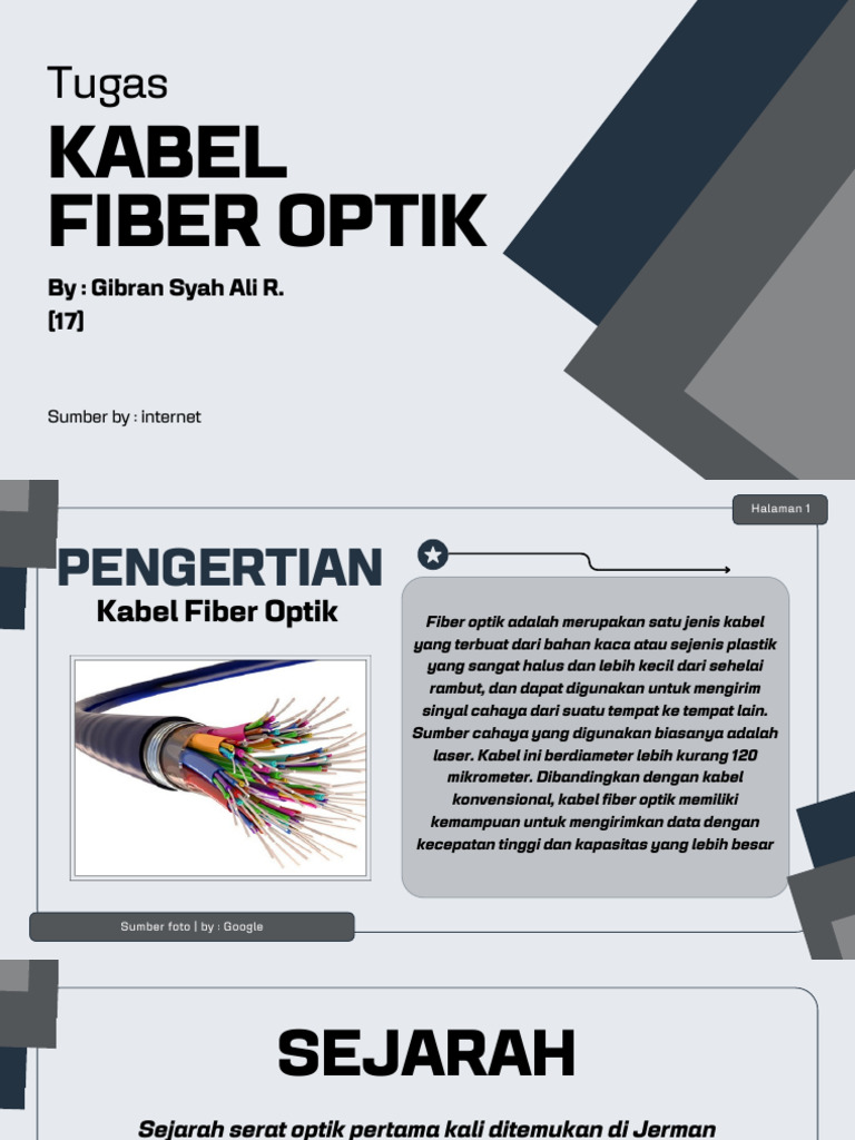 Kabel Fiber Optic (Canva) | PDF
