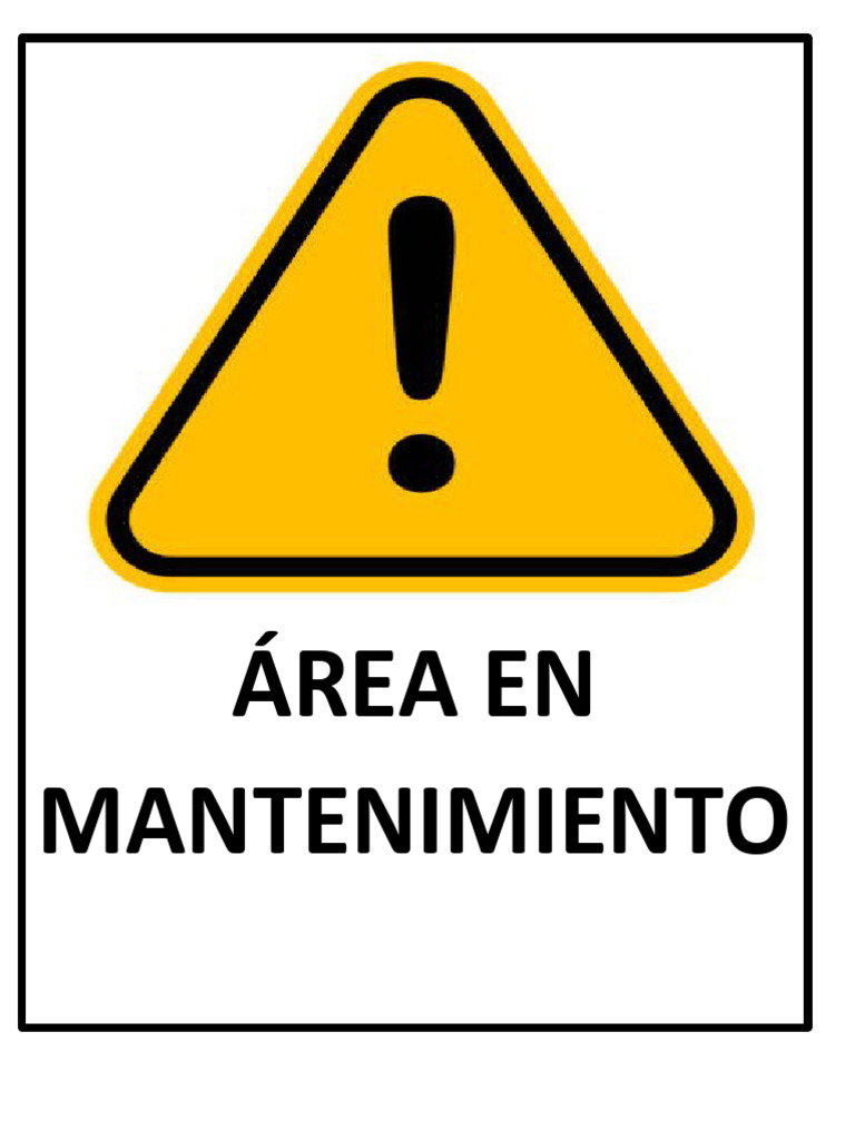 aviso area en mantenimiento | PDF