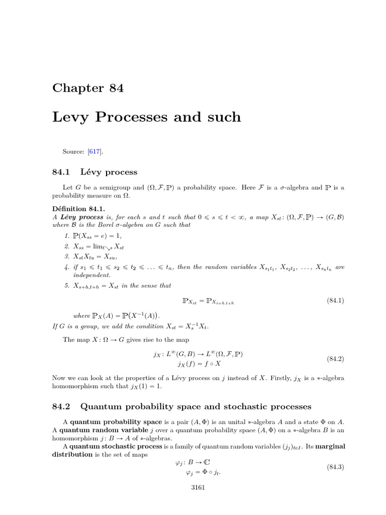 84 Levy Processes and Such - Mazhe | PDF | Theorem | Mathematical Analysis