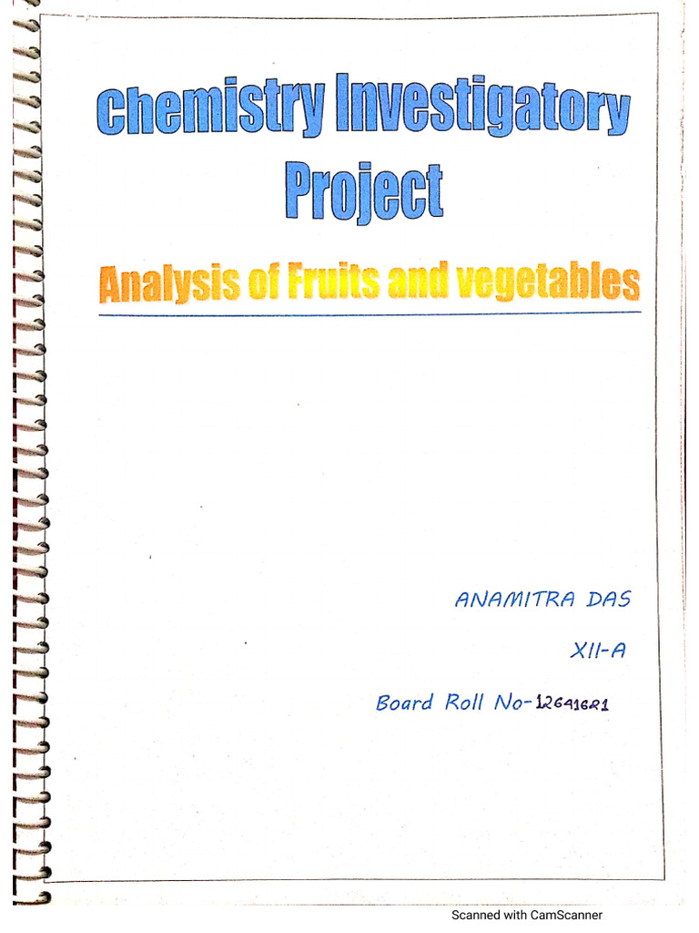 Chemistry Project | PDF