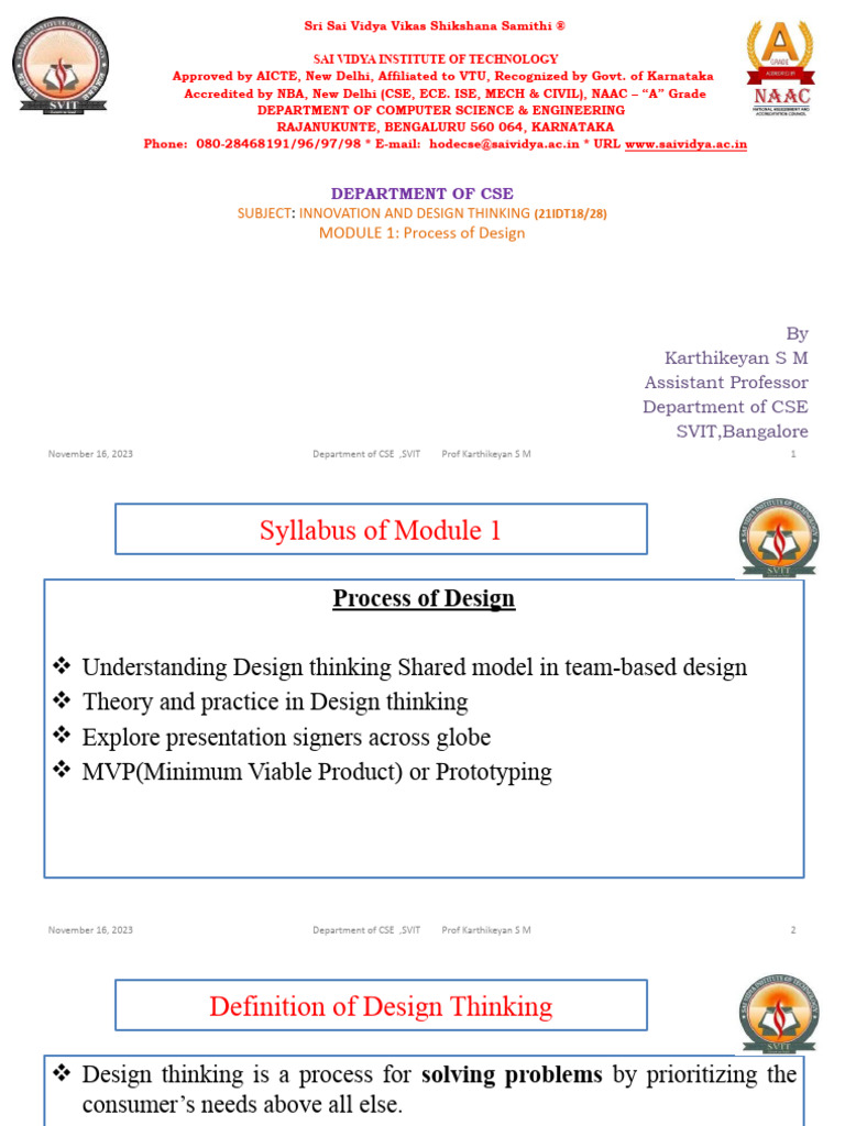 Module 1 IDT | PDF | Design Thinking | Thought