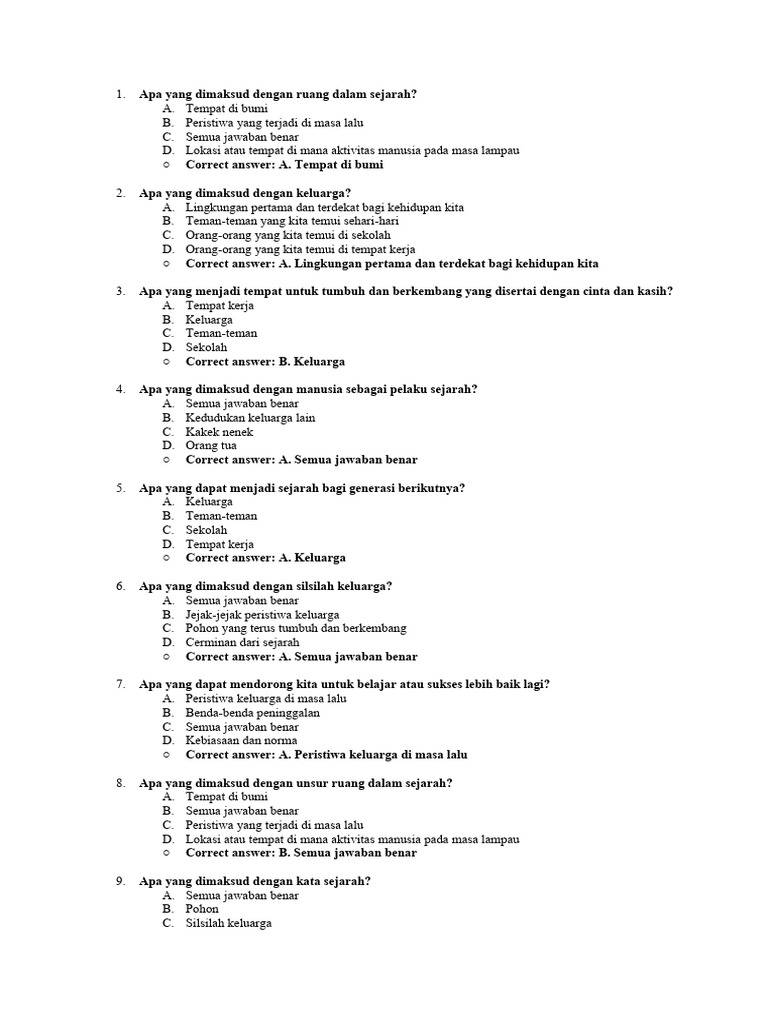 Soal Silsilah Keluarga Pdf