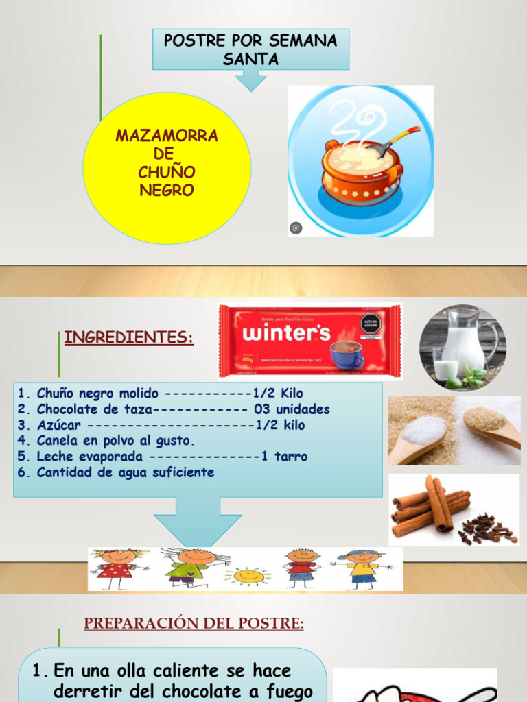 Mazamorra de Chuño Negro: Receta Fácil | PDF