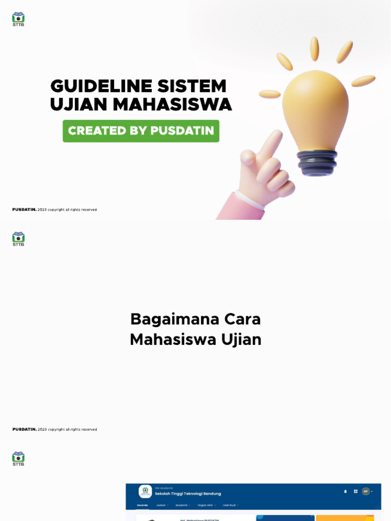 Guideline Sistem Ujian (CBT) Bagi Mahasiswa | PDF