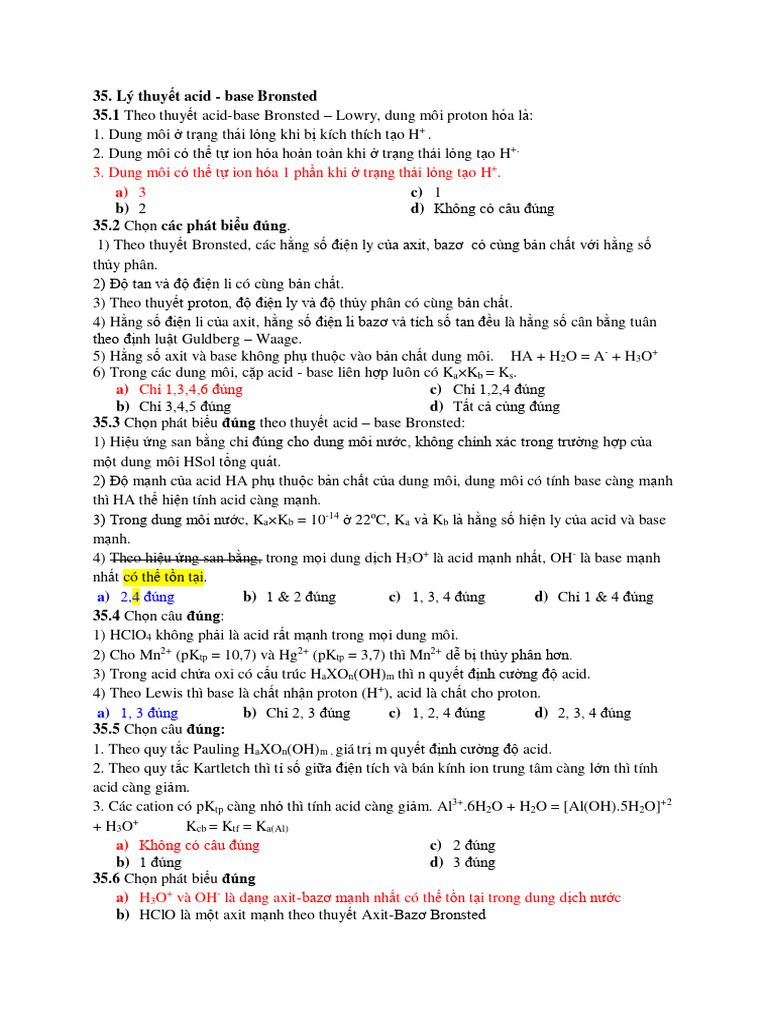 Chương 2. BTTN ACID - BASE | PDF