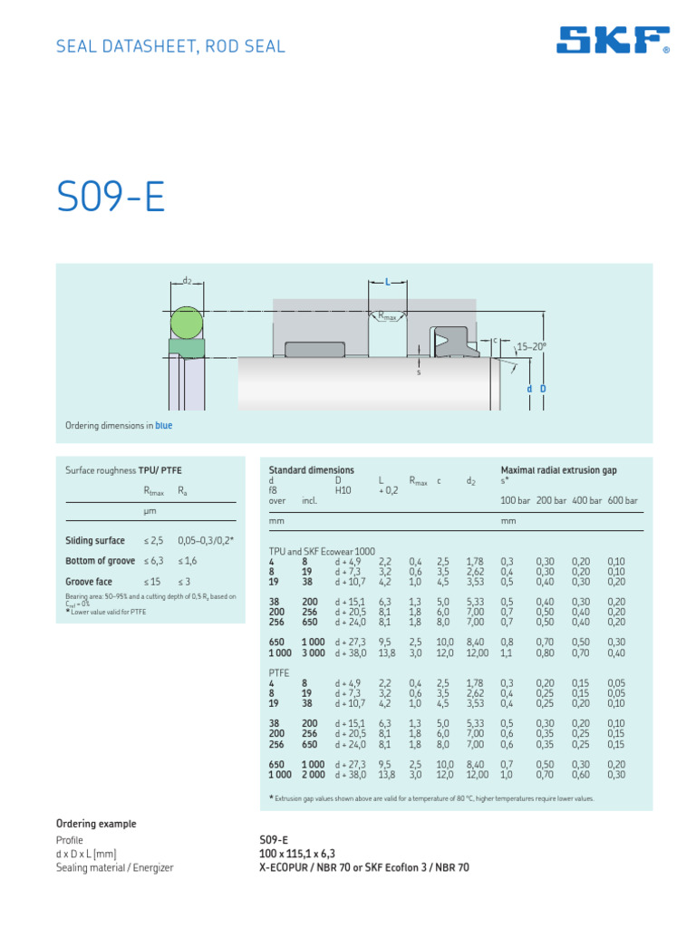 Sello de Vástago S09-E | PDF | Physical Sciences | Materials