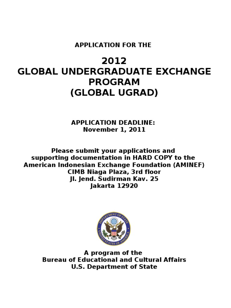 2011 Global Ugrad Prog Application | PDF