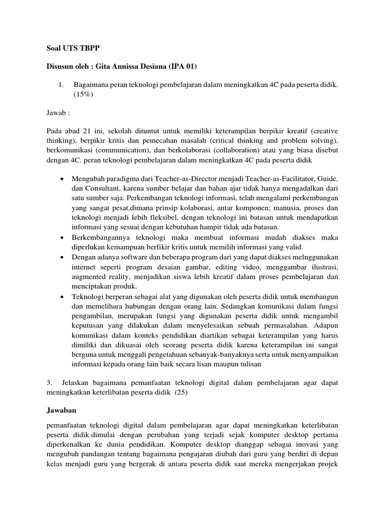 GITA ANNISSA DESIANA - Uts TBPP | PDF