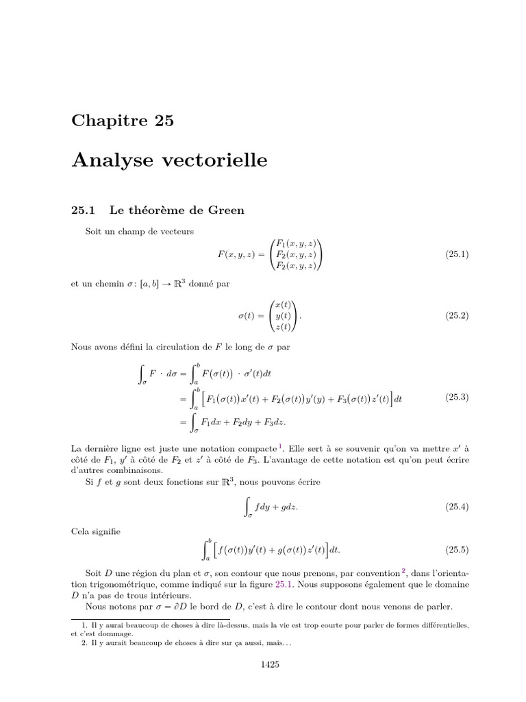 Théorème de Green en analyse vectorielle | PDF | Divergence (analyse ...