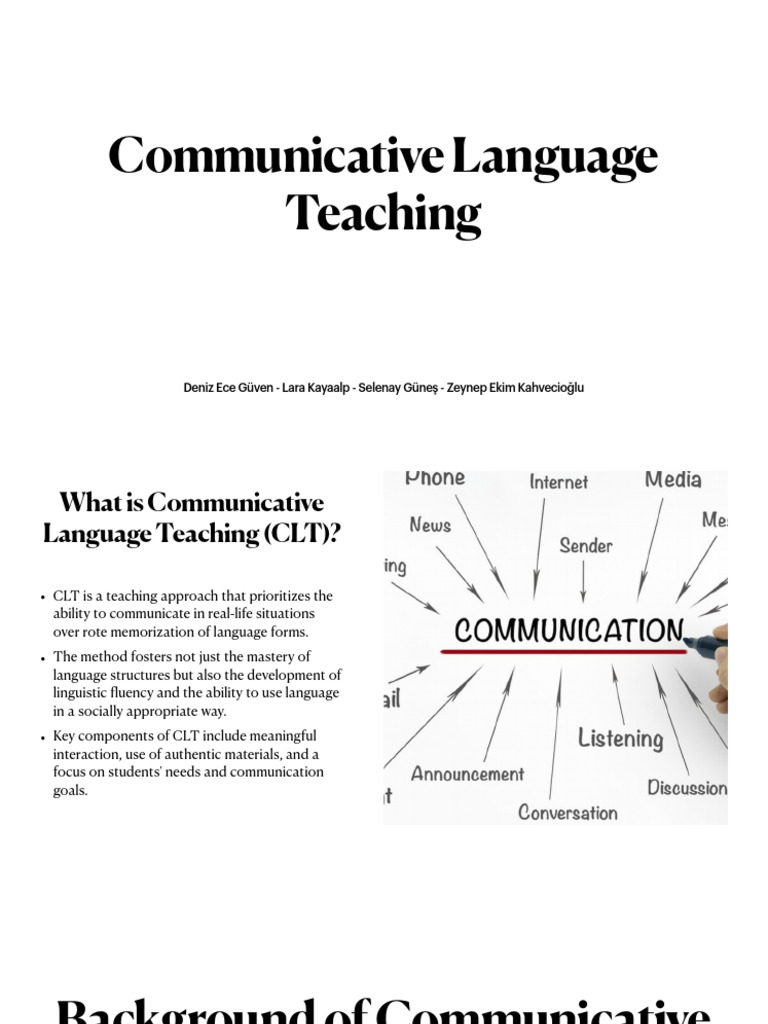 Communicative Language Teaching | PDF | Cognition | Linguistics
