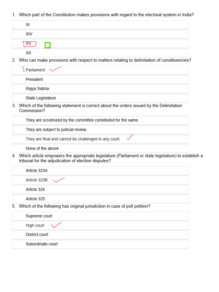 Indian Electoral System and Constitution | PDF | Law