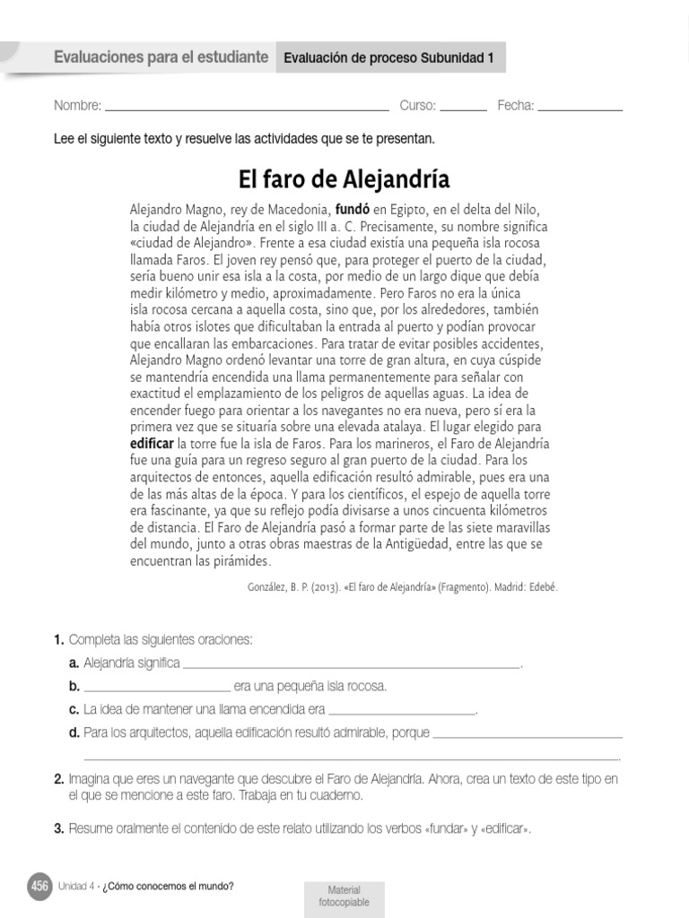 El Faro de Alejandría: Maravilla Antigua | PDF | Alejandria | Torre