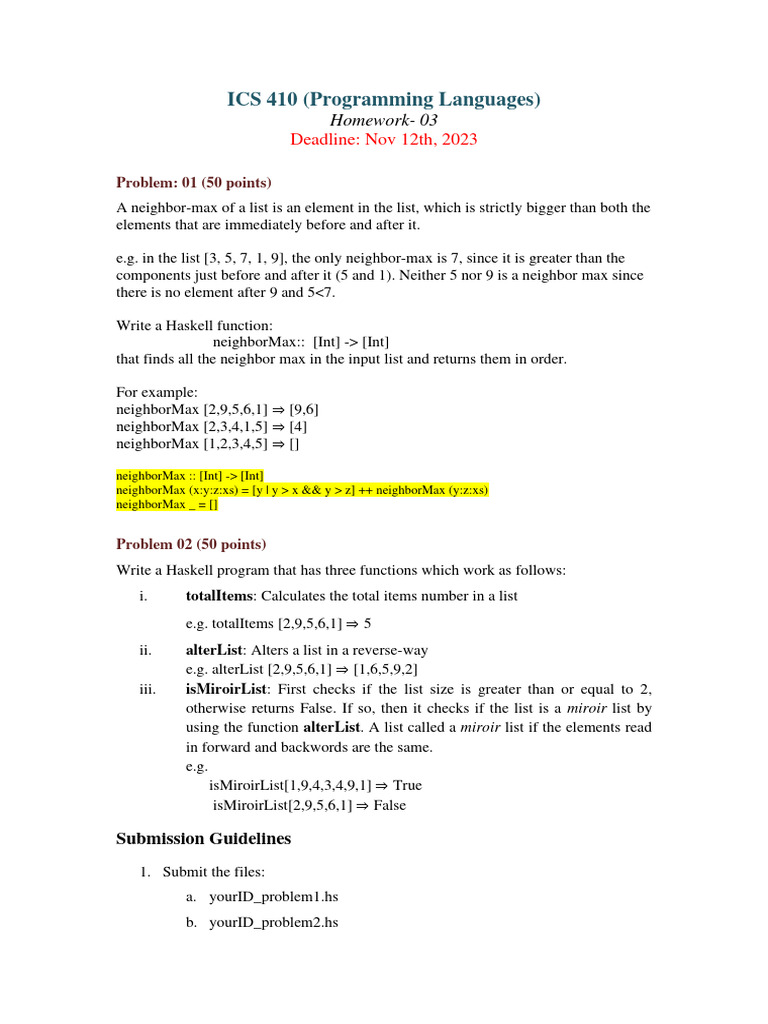 HW3 ICS+410-+solution+yasir+ishqi+201826700 | PDF