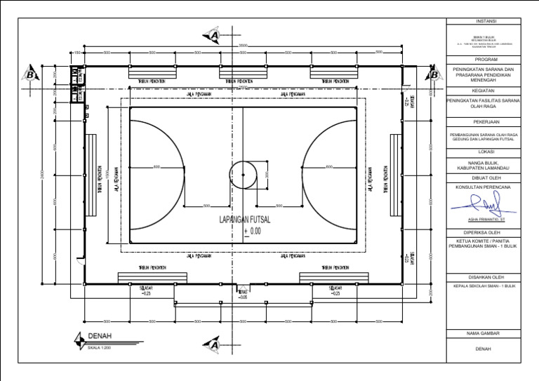 Lapangan Futsal + 0.00: Denah | PDF
