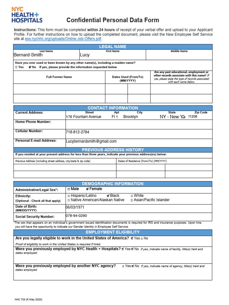 Confidential Personal Data Form R May 2020 Copy 2 | PDF | Race And ... Confidential Personal Data Form R May 2020 Copy 2 | PDF | Race And ...