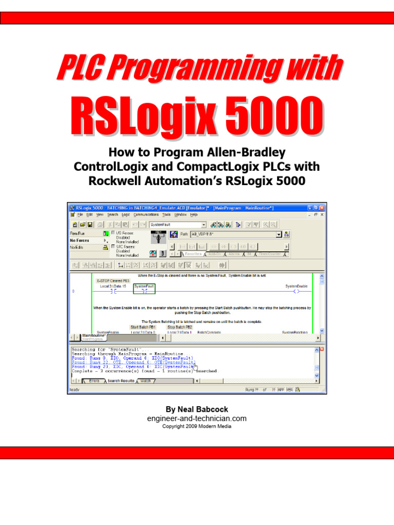 PLCProgrammingwith RSLogix 5000 | PDF | Programmable Logic Controller | Electrical Engineering