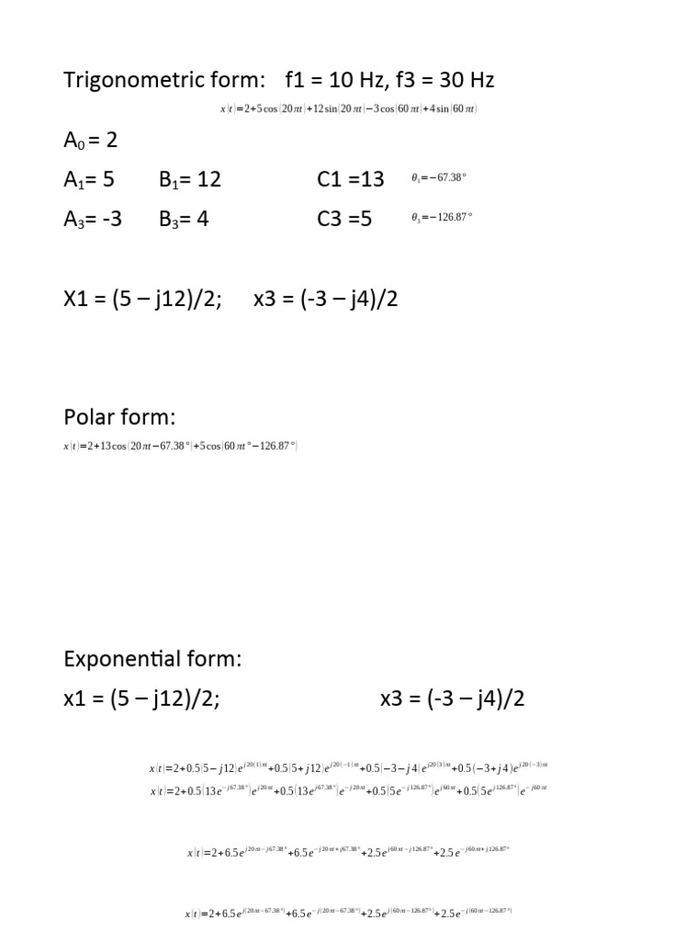 Fourier Forms Pdf