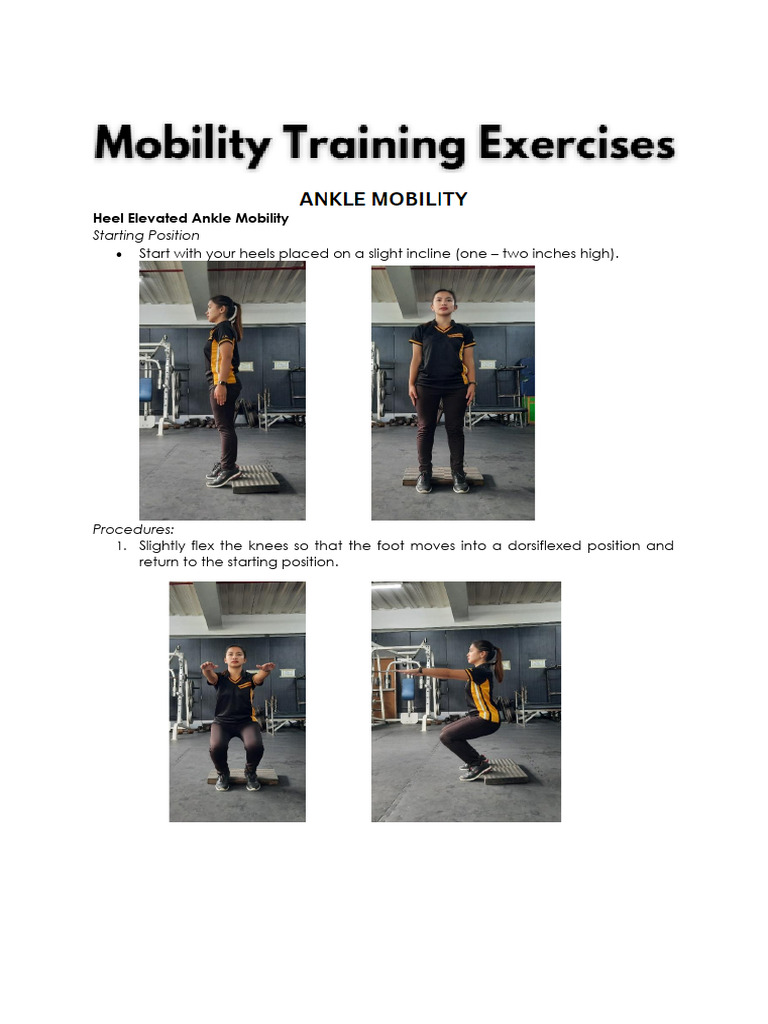 Mobility Training Exercises | PDF | Anatomical Terms Of Motion | Foot