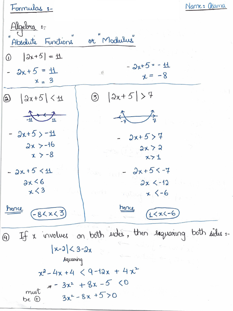 A2 Maths p3 and p5 Short Notes Osama | PDF