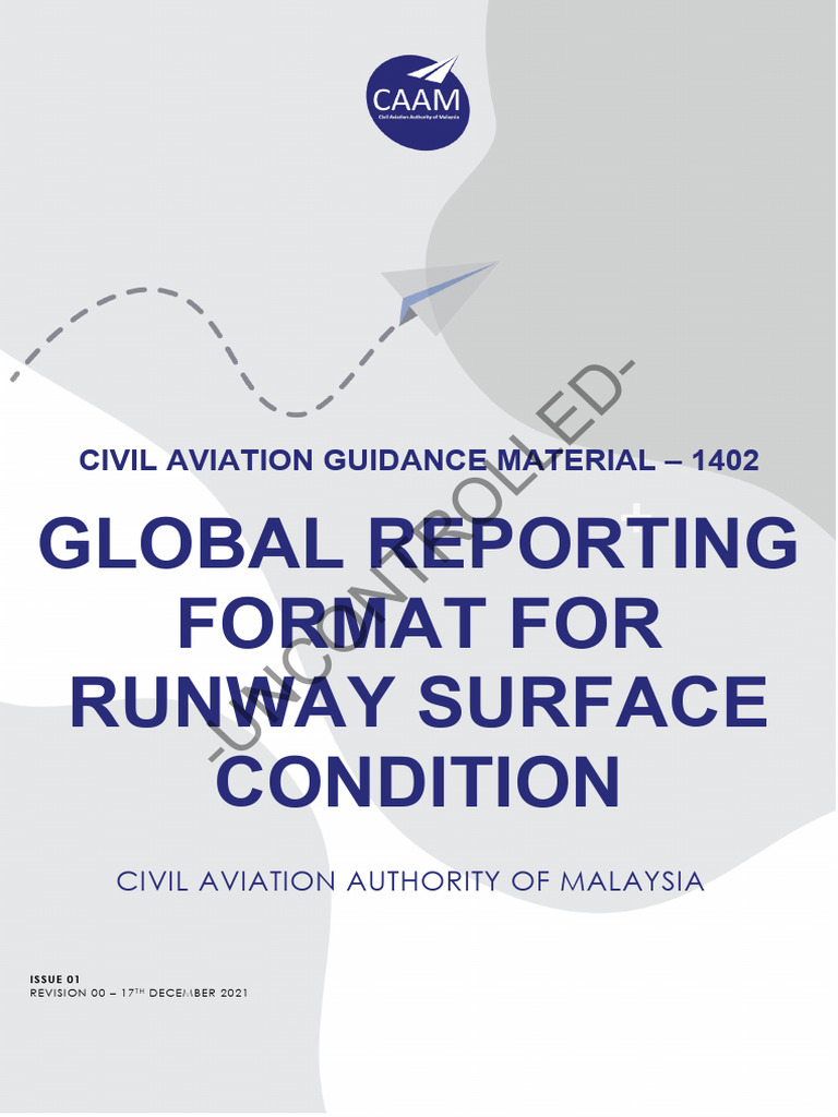 CAGM 1402 Global Reporting Format For Runway Surface Condition | PDF | Runway | Aviation