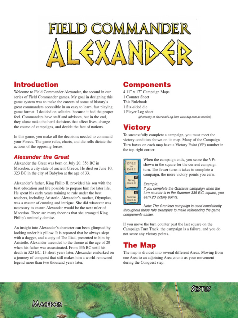 Field Commander Alexander | PDF | Alexander The Great | Macedonia ...