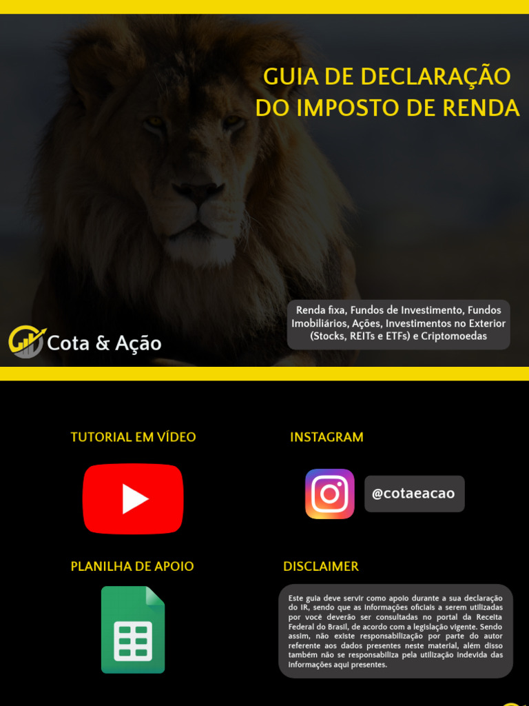 Guia de Declaracao Imposto de Renda 2023 Cota Acao | PDF | Impostos | Renda fixa