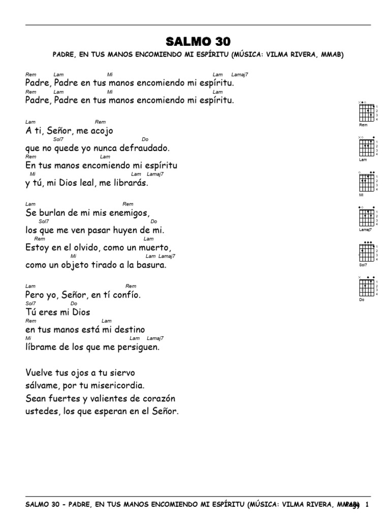 Salmo 30 - Padre, en Tus Manos Encomiendo Mi Espiritu | PDF | Trabajos | Salmos