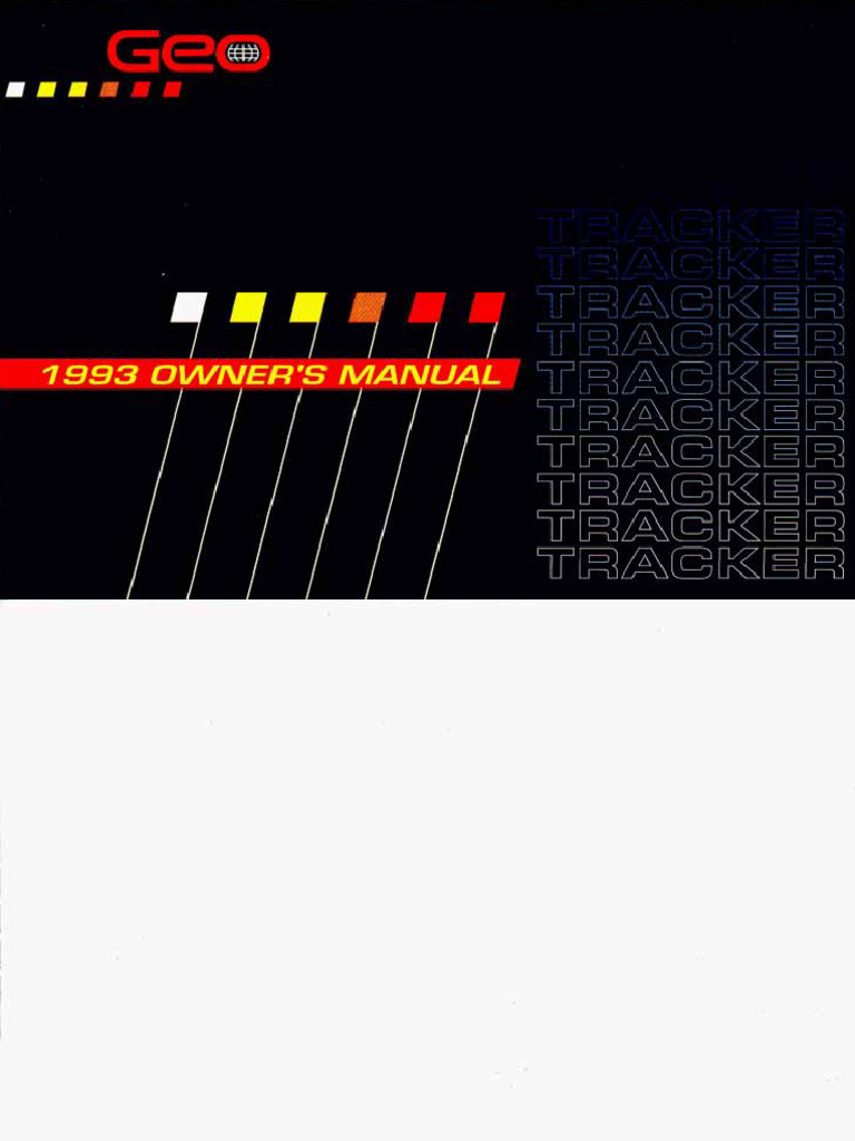 1993 Geo Tracker | PDF | Seat Belt | Airbag