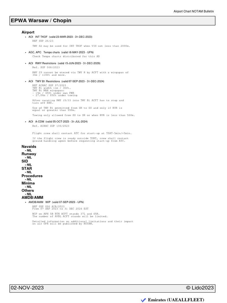 EPWA | PDF | Transponder (Aeronautics) | Runway