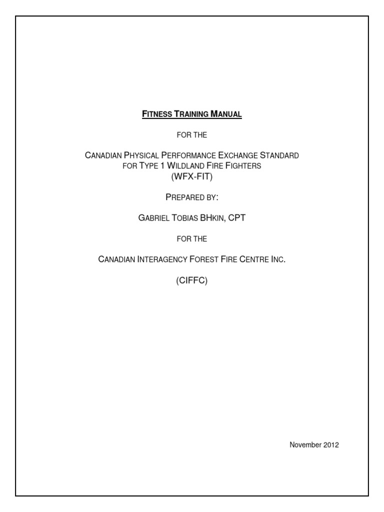 WFX-FIT Training Manual for Firefighters | PDF | Weight Training ...