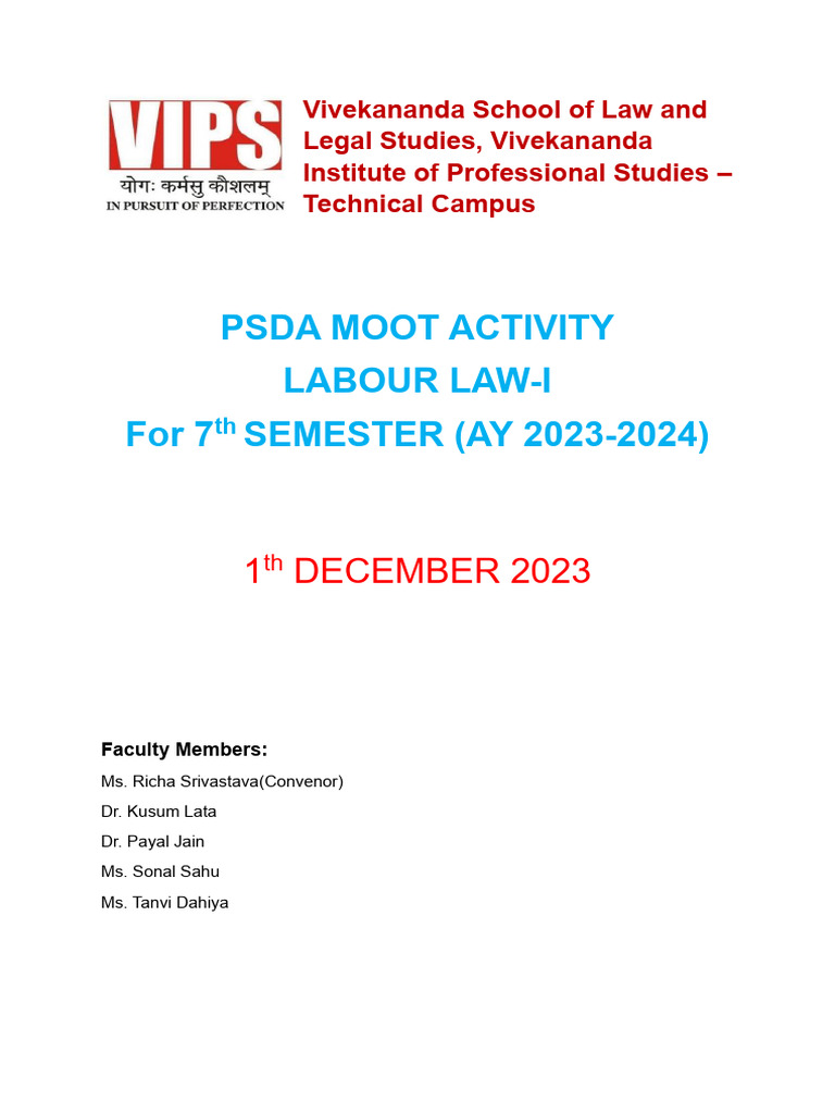 Labour Law Moot | PDF | Strike Action