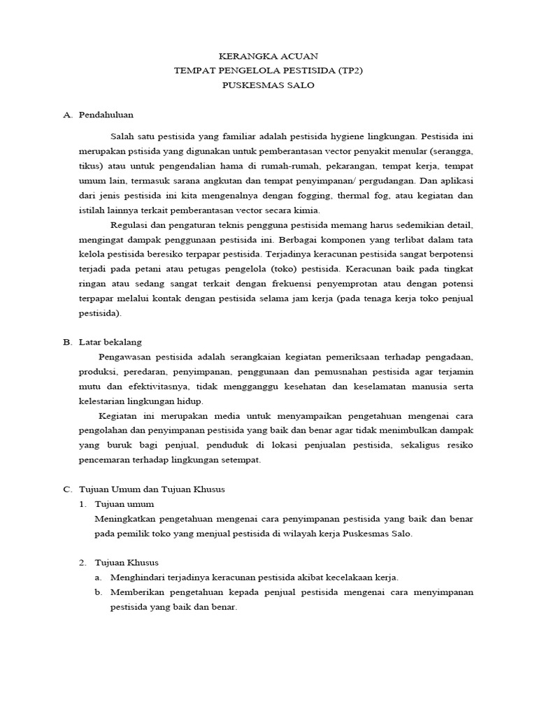 Kerangka Acuan TP2 | PDF