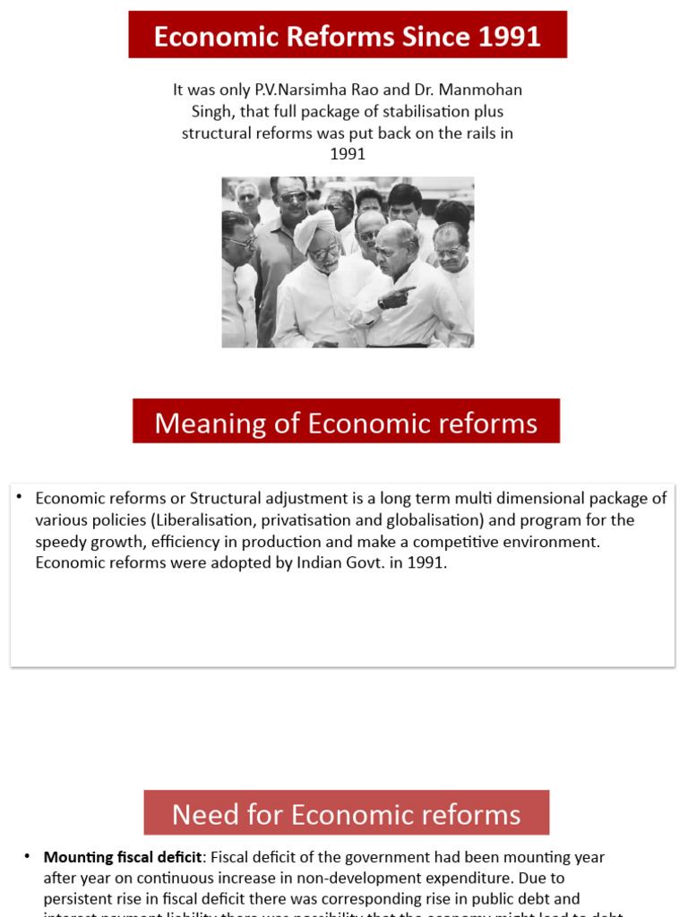 Overview of India's 1991 Economic Reforms | PDF | Globalization | World ...