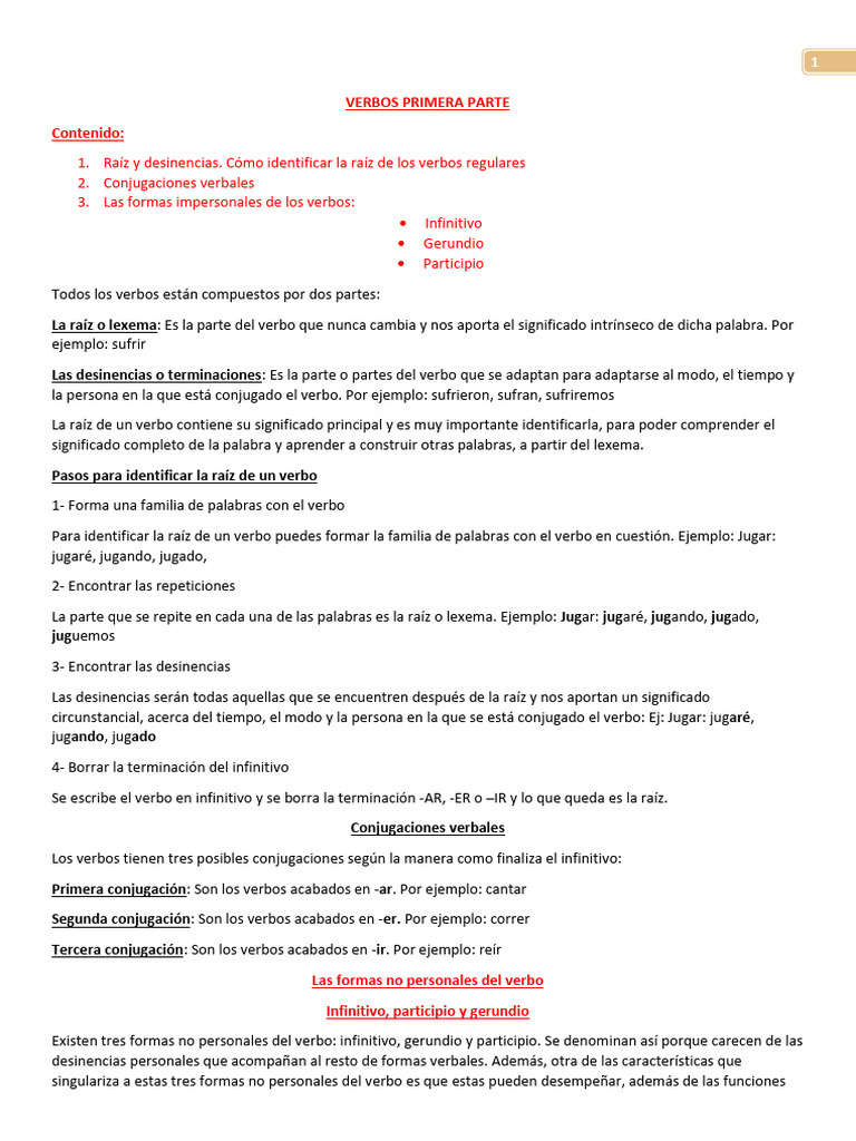 VERBOS_CUADERNILLO_231018_132446 | PDF | Verbo | Conjugación gramatical